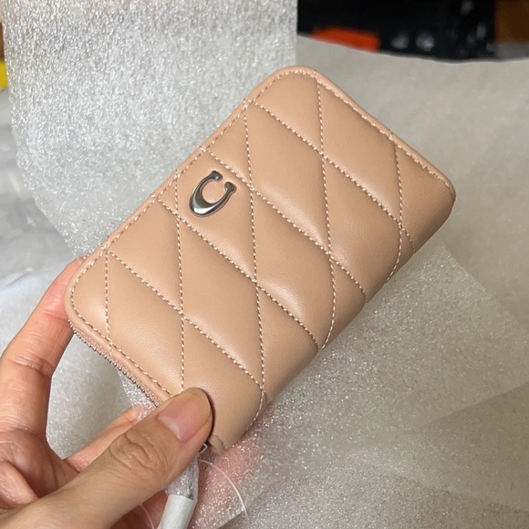 Coach | Bags | Coach Quilted Pillow Leather Small Zip Around Card Case | Poshmark